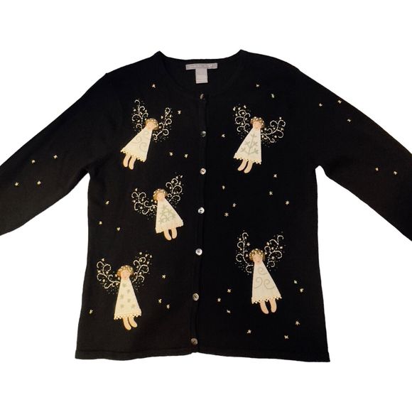 Carroll Reed | Sweaters | Womens Angels Sweater Carroll Reed Button ...
